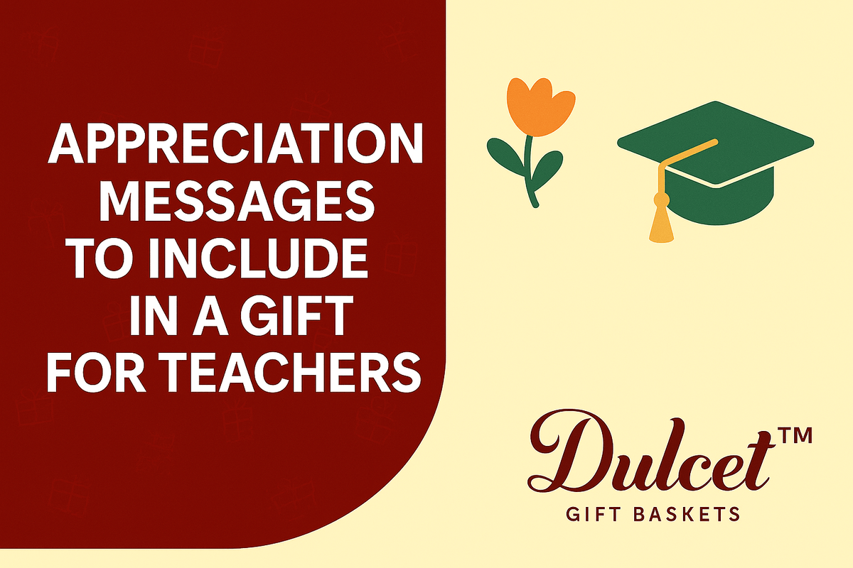 Appreciation Messages to Include in a Gift for Teachers – Dulcet Gift ...
